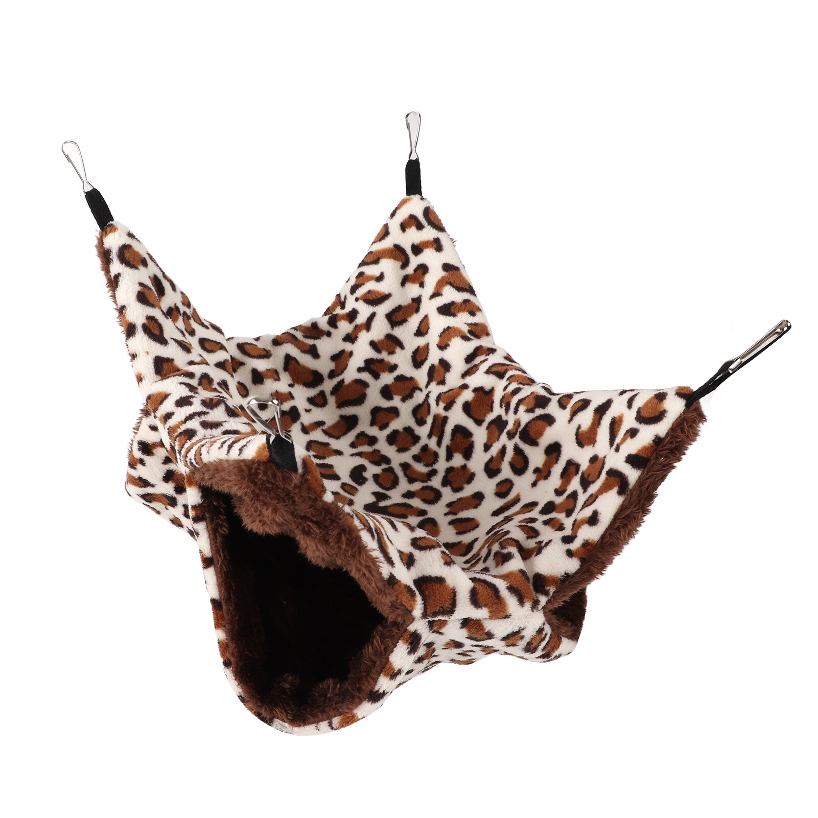 ПЭТ двойной слой гамак хомяк медовый мешок с летающим бурундуком хорет теплый зимний висящий спальный мешок для домашних животных гамак30x30см коричневые пятна