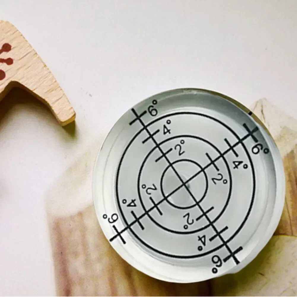 1 шт, пузырьковый мини-круглый нивелир «яблочко», высокоточный пузырьковый уровень, горизонтальный измерительный инструмент 32 мм x 7 мм White