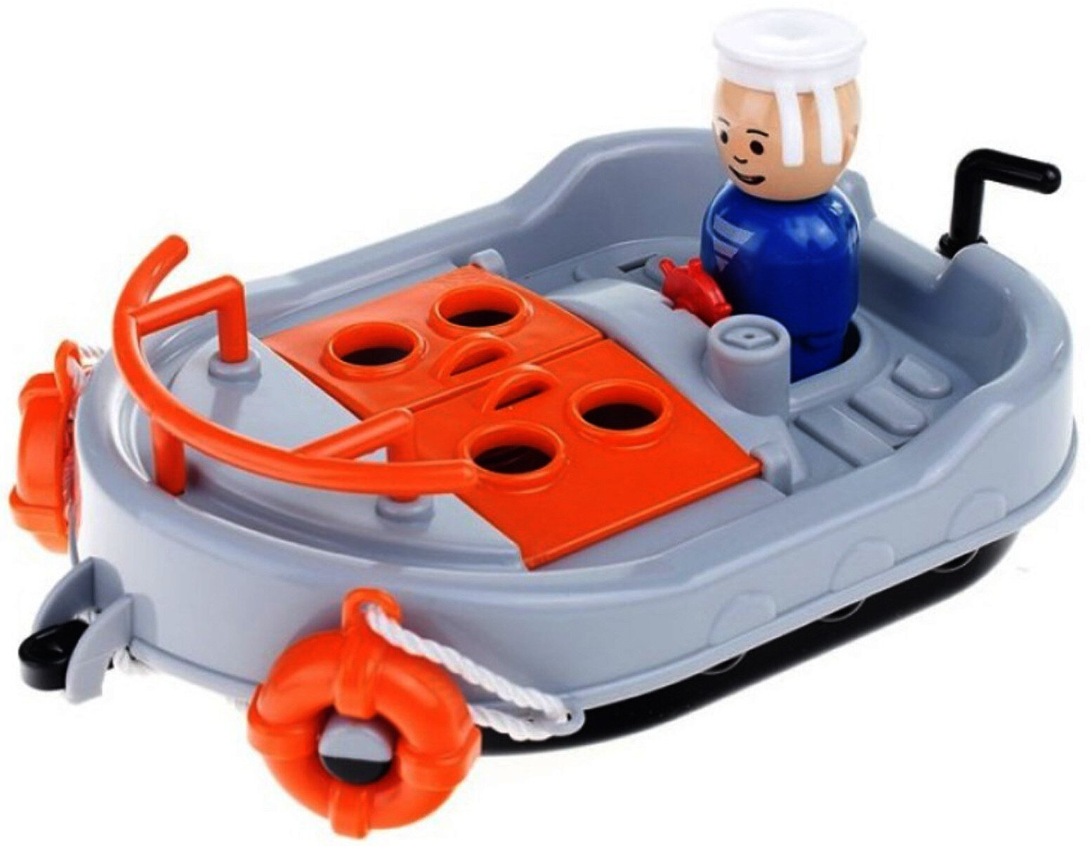 Пластиковая модель катера "Ботик Портовый" для детей, игрушка для ванной