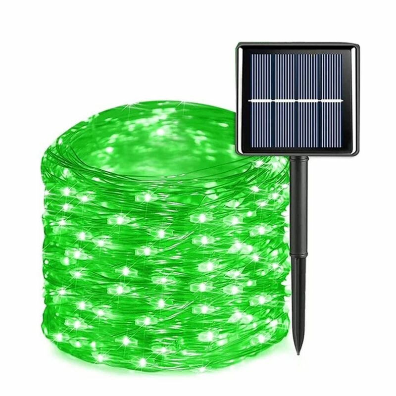 Солнечная электрогирлянда с 8 режимами освещения — уличная водонепроницаемая гирлянда для сада, террасы и балкона