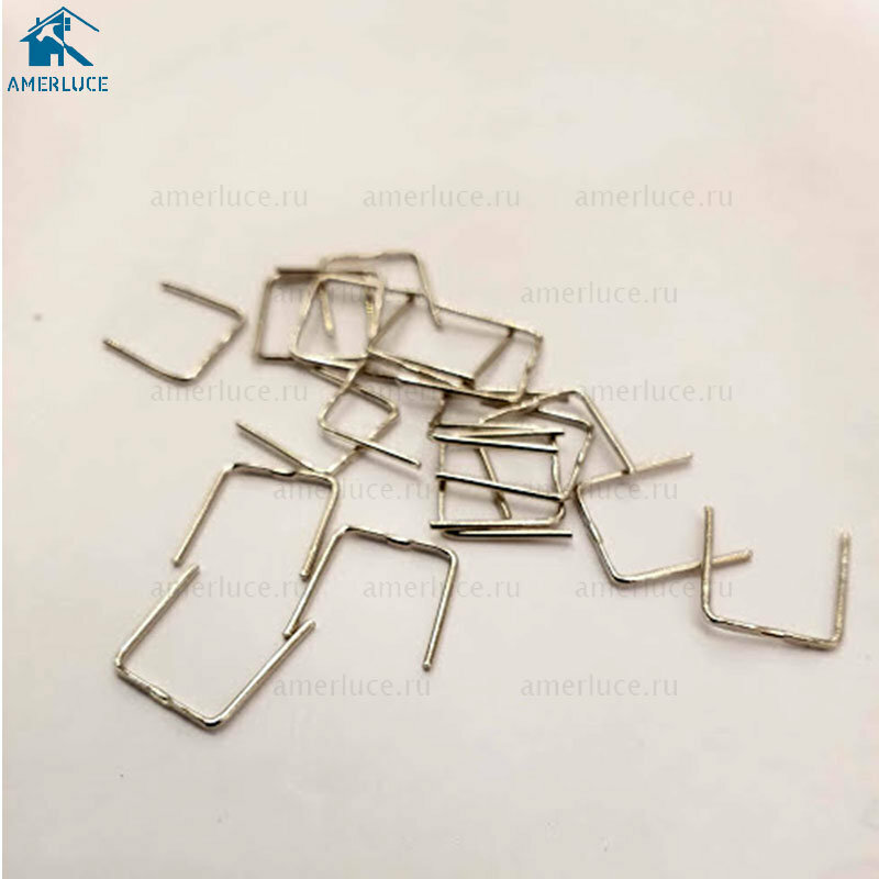 Крепеж для хрустальных подвесок на светильник скоба хром 14 мм 100 штук
