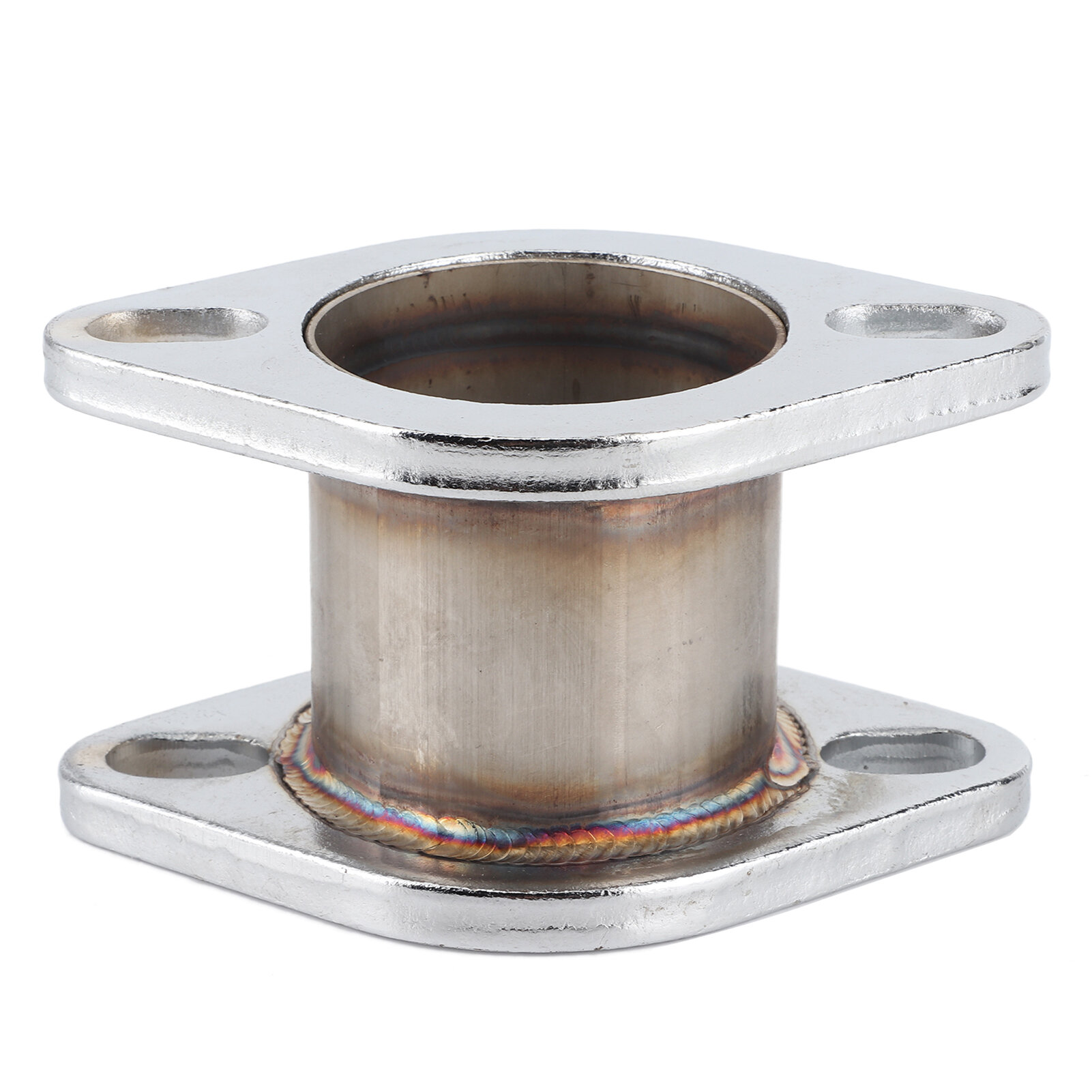 Фланец-адаптер для выхлопной трубы глушителя, нержавеющая сталь, универсальный для автомобилей, внутренний диаметр 61 мм/2.5 дюйма, высота 70 мм/2.8 дюйма, в комплекте 1 шт