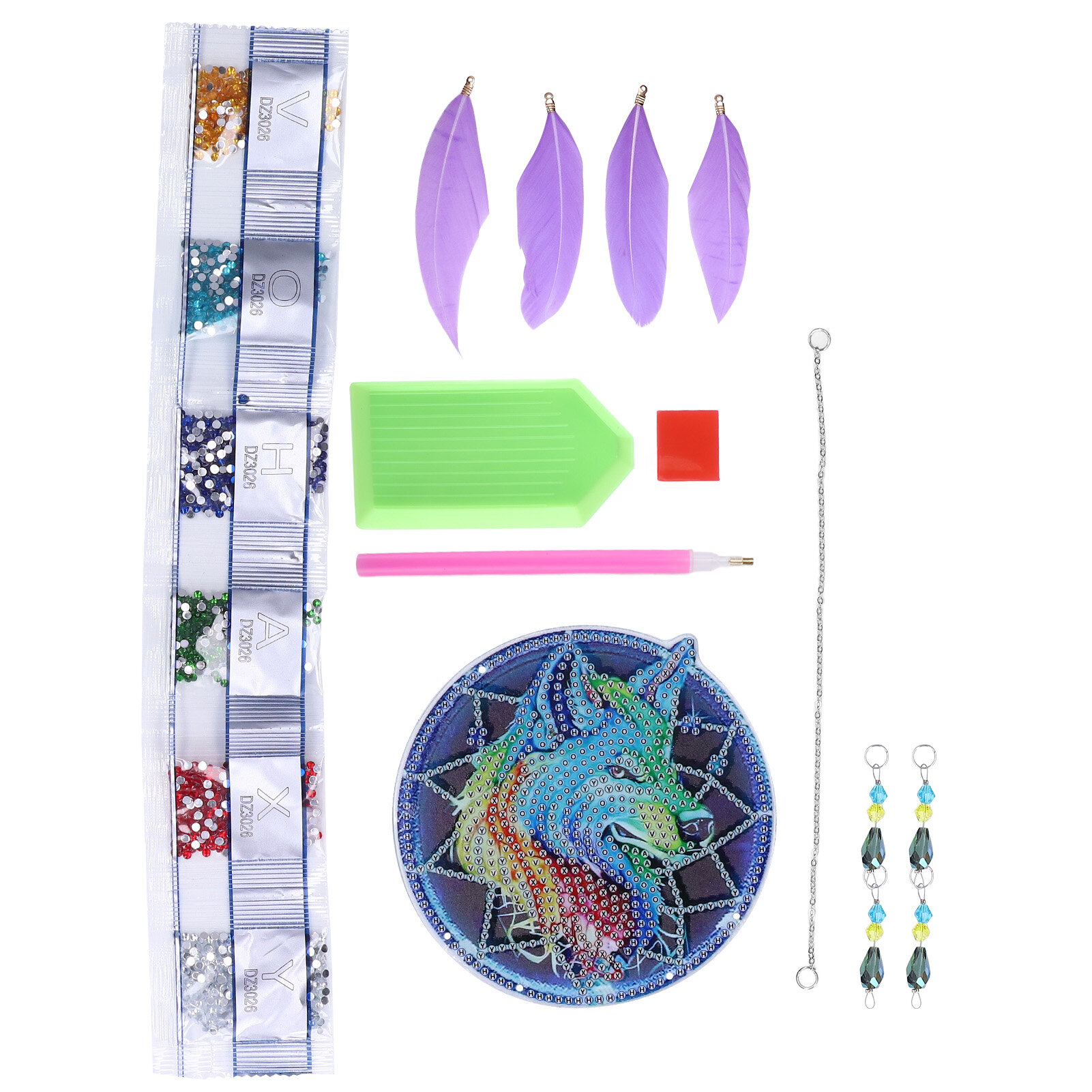 Алмазная картина, кулон, Волк, Король Ловец снов, Алмазная картина, украшение на окно, подарок