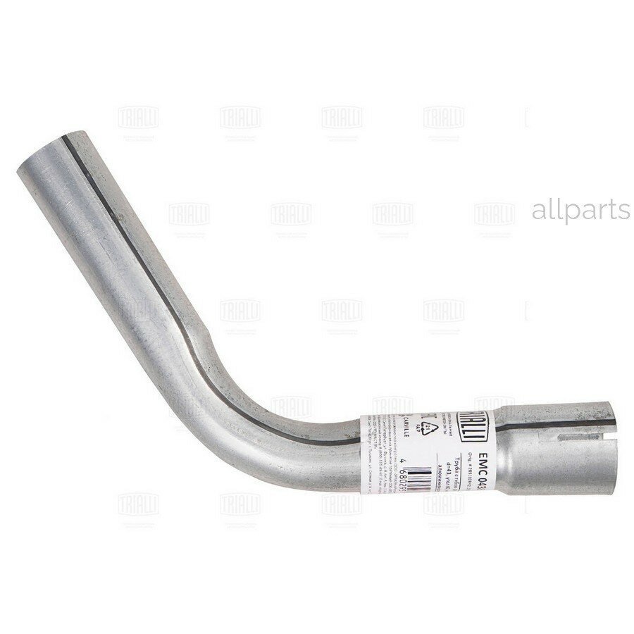 TRIALLI EMC0436 Труба с гибом развальцованная d=43, угол 60 (алюм. сталь)