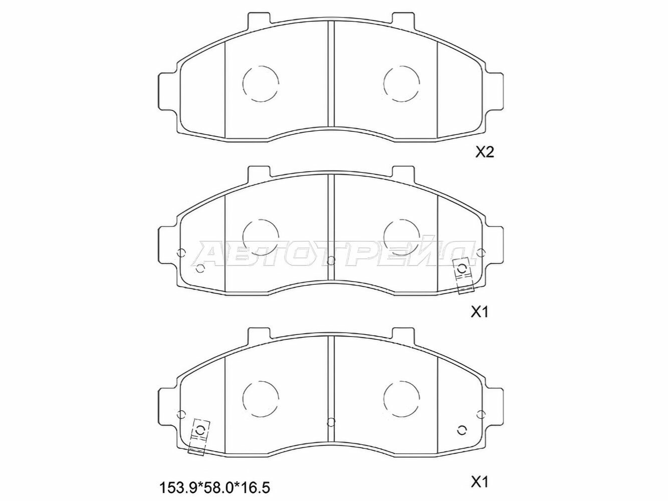 Тормозные колодки передние для КИА Прегио, Беста, Бонго арт ST280087 SAT