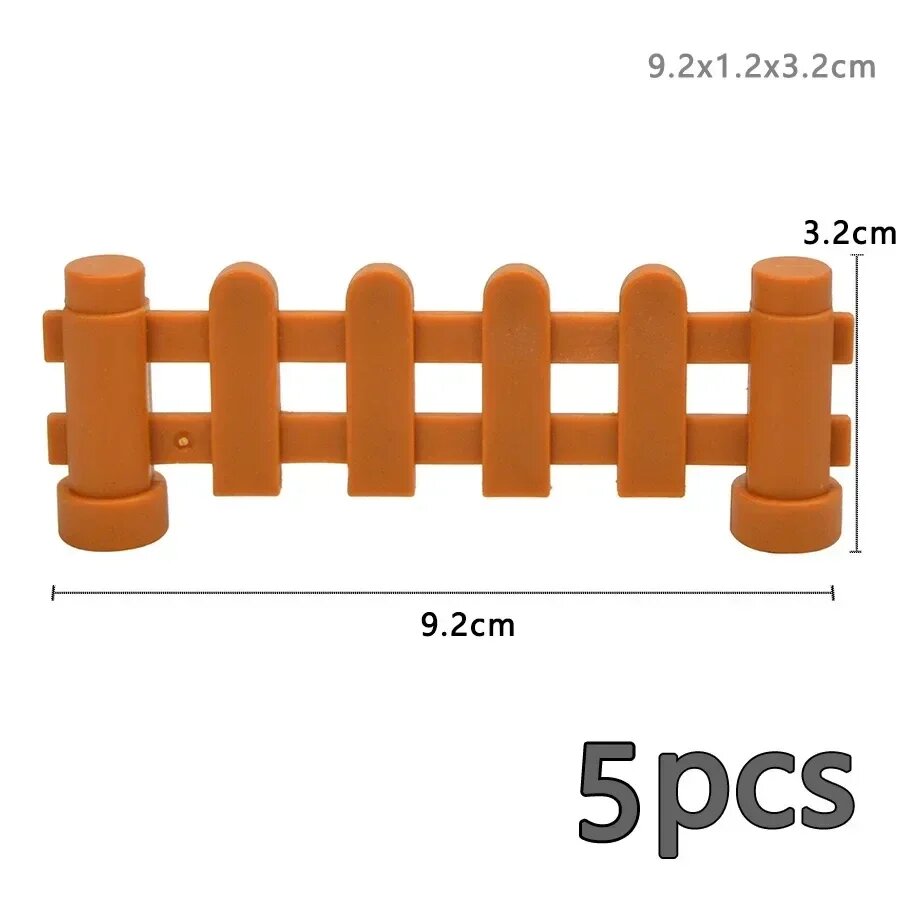 Оранжевый заборчик из блоков VEK, 5 шт
