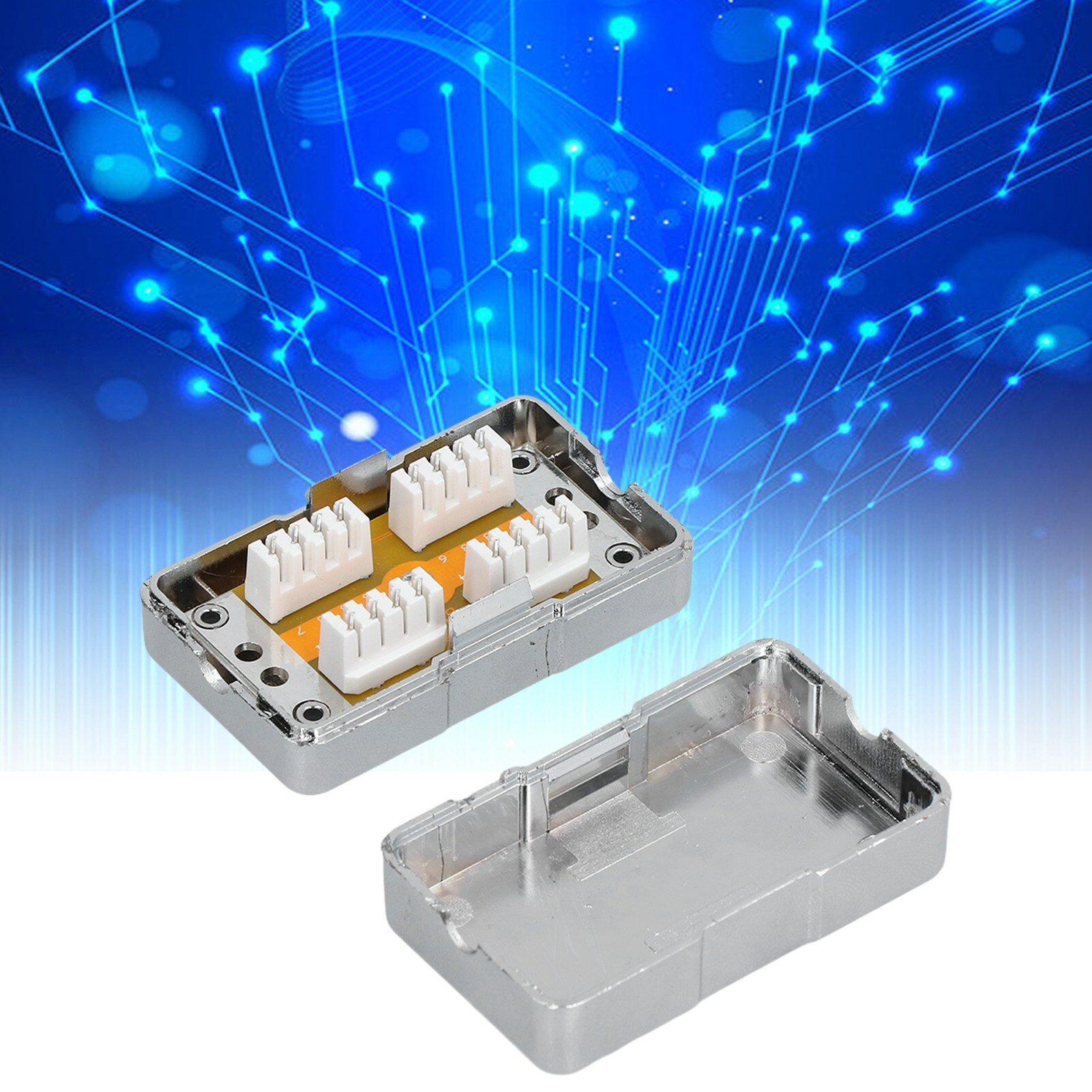 CAT6 Junction Box ABS Plastic RJ45 Single Port Shielded Network Connection Case with Module — фото 1