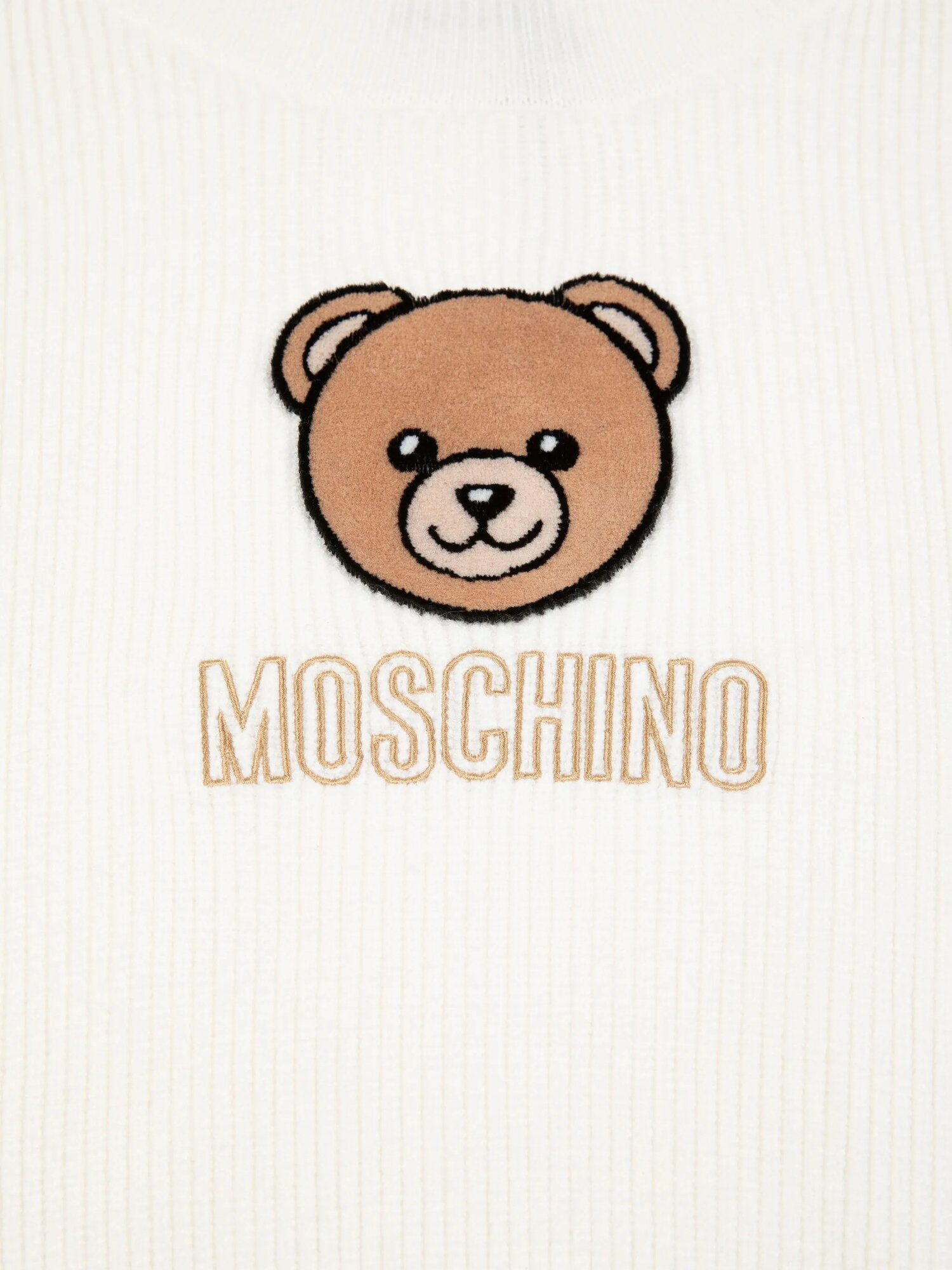 Свитер MOSCHINO Teddy Bear, размер 128, бежевый/белый — фото 1