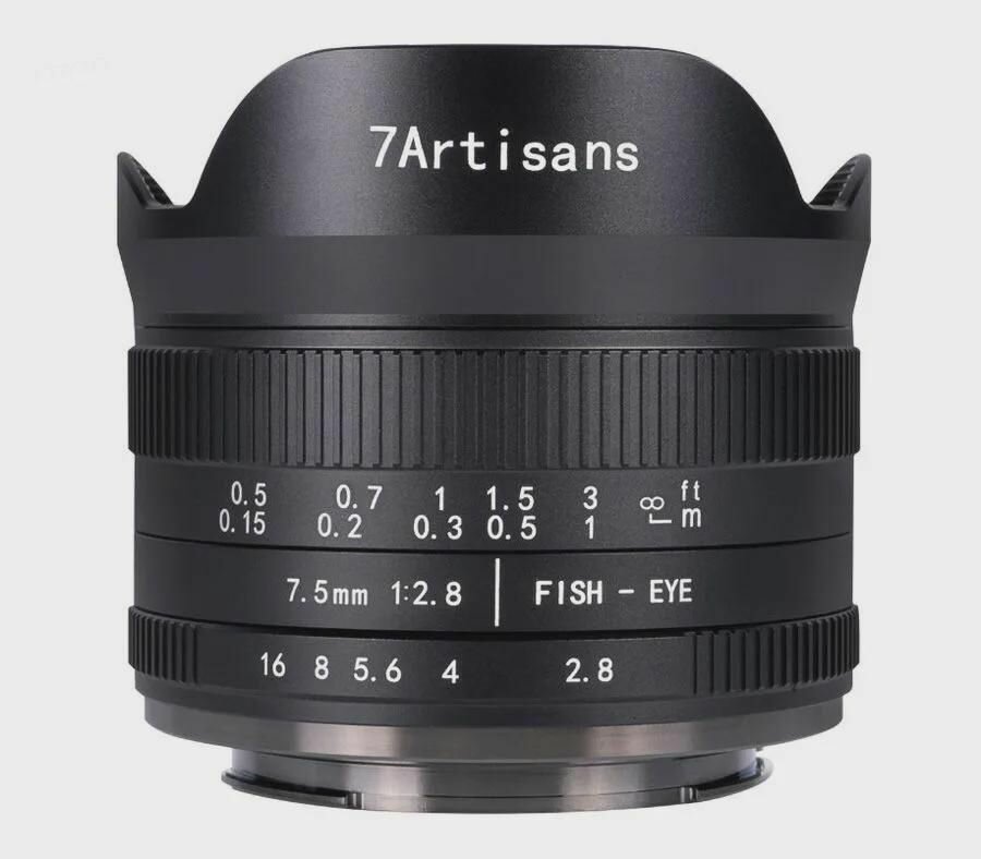 7Artisans Объектив 7,5 мм f/2,8 II, APS-C для Canon EF-M объектив рыбий глаз
