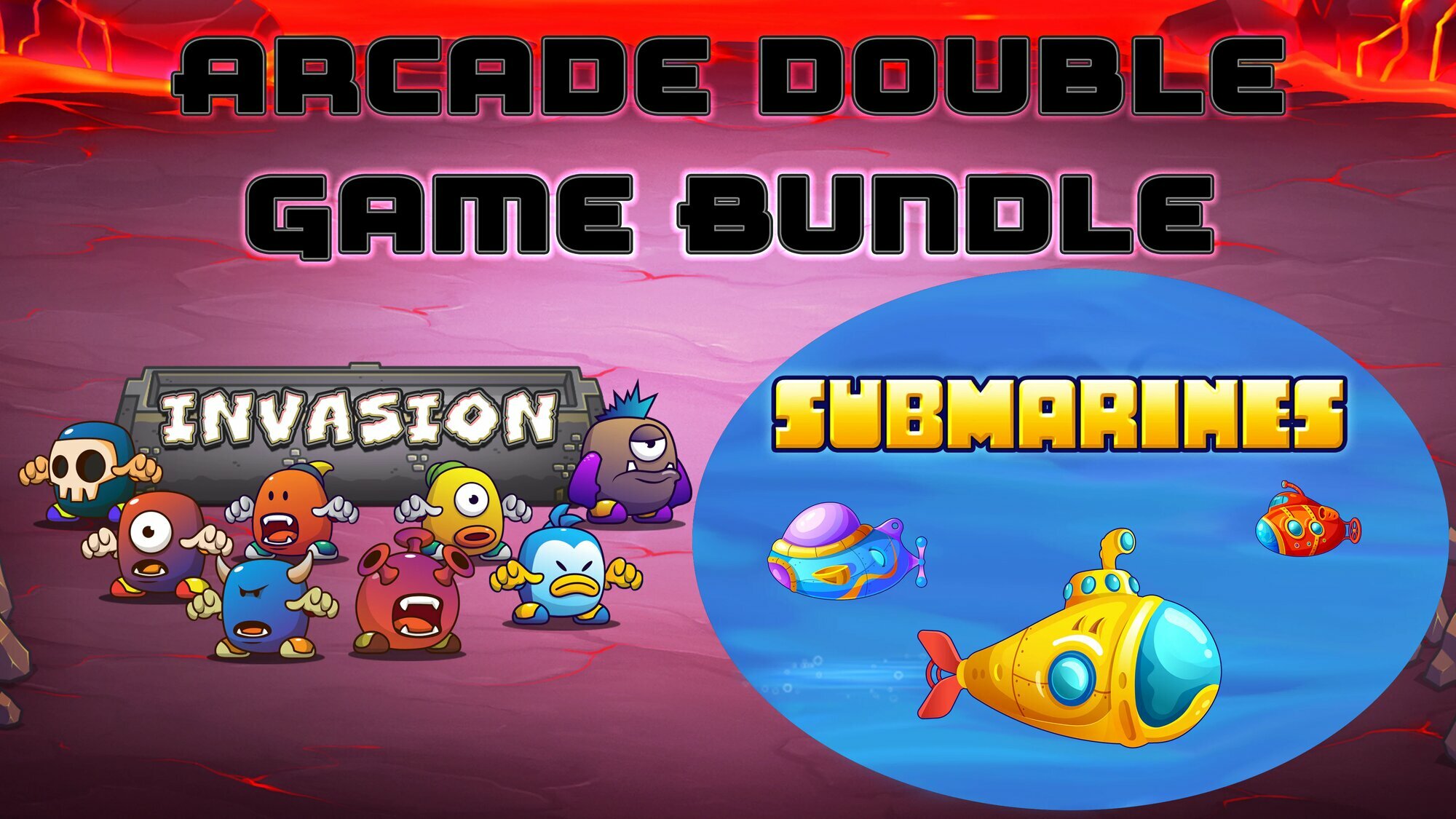 Игра Invasion Arcade Double Game Bundle, цифровое издание PlayStation 4, регион Индия / код пополнения баланса