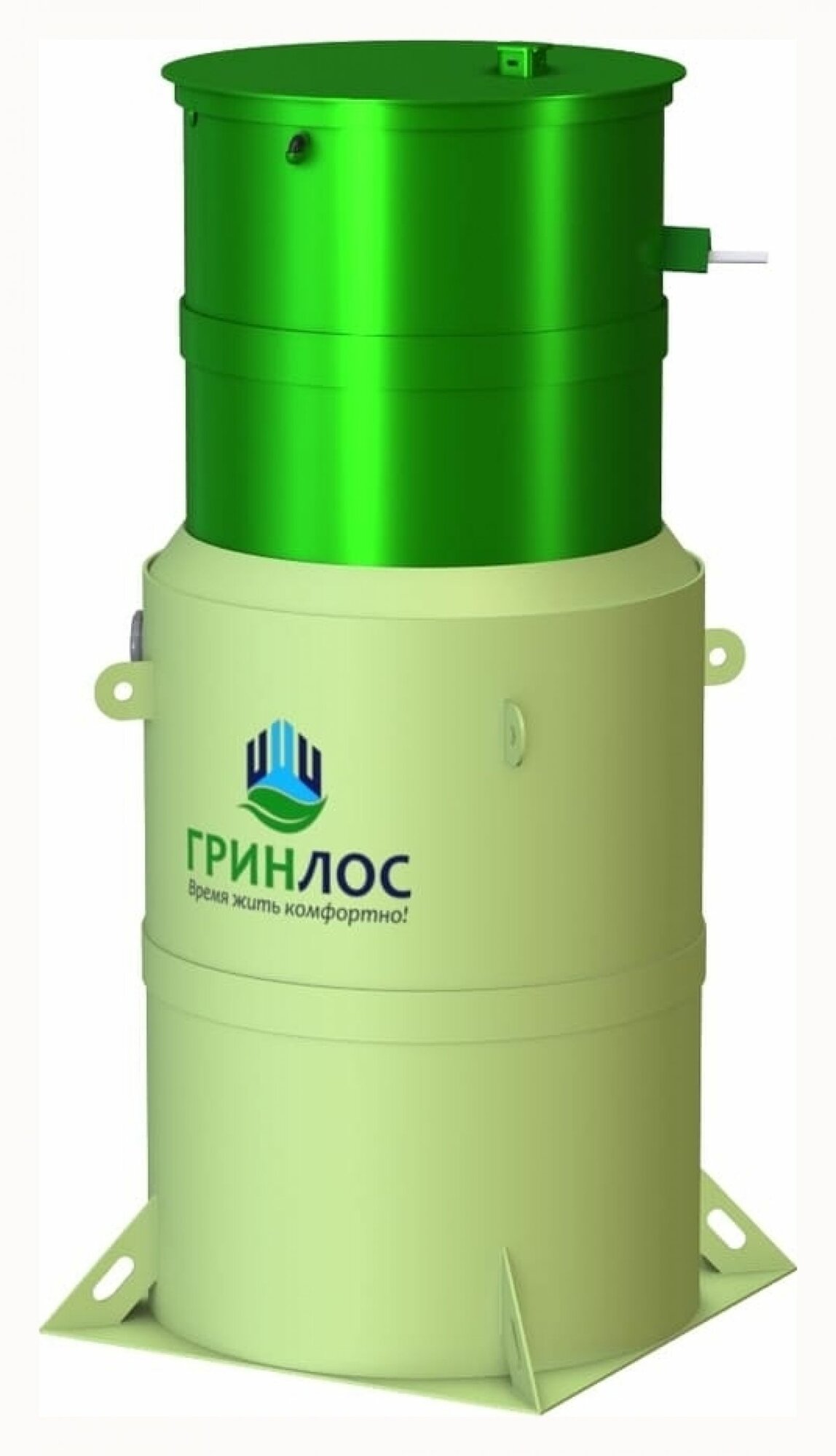 Септик для дома Гринлос Аэро Лайт 8 Пр Миди (1.8 м3/сут, с насосом, на 8 человек)