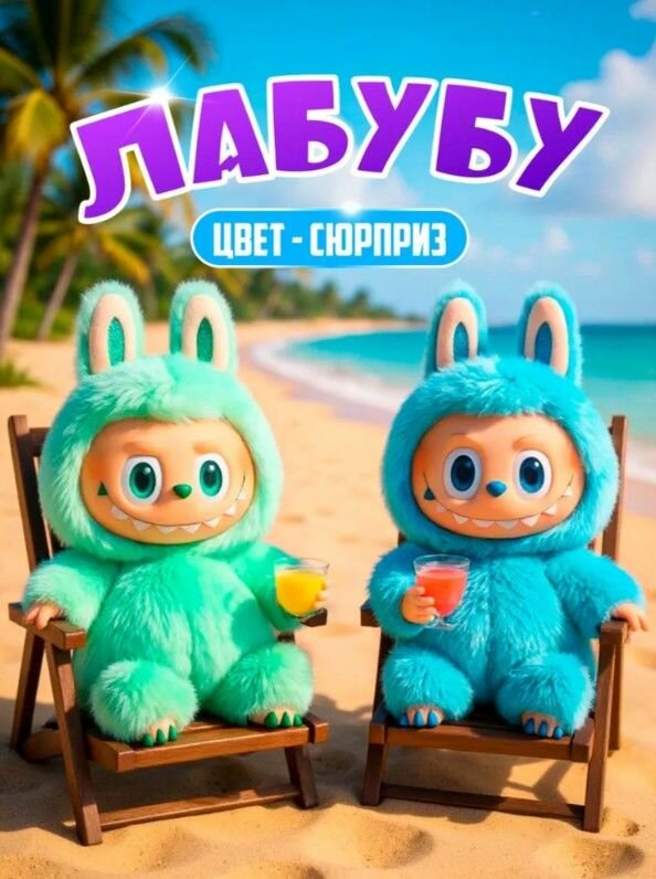 Мягкая игрушка Лабубу / Игрушка лабубу брелок