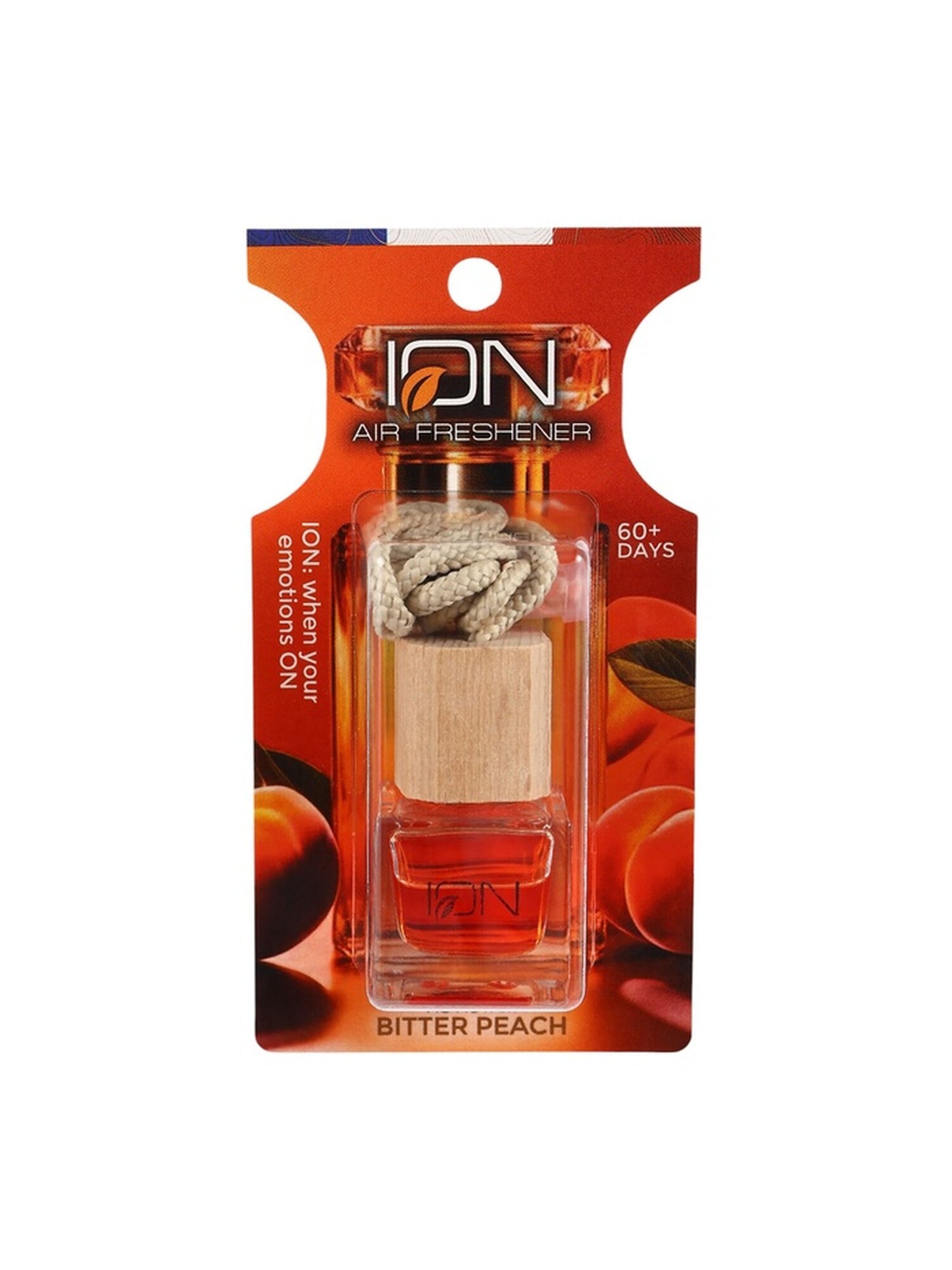 Ароматизатор ION PEACH, для зеркала заднего вида, жидкий, 6мл, красный