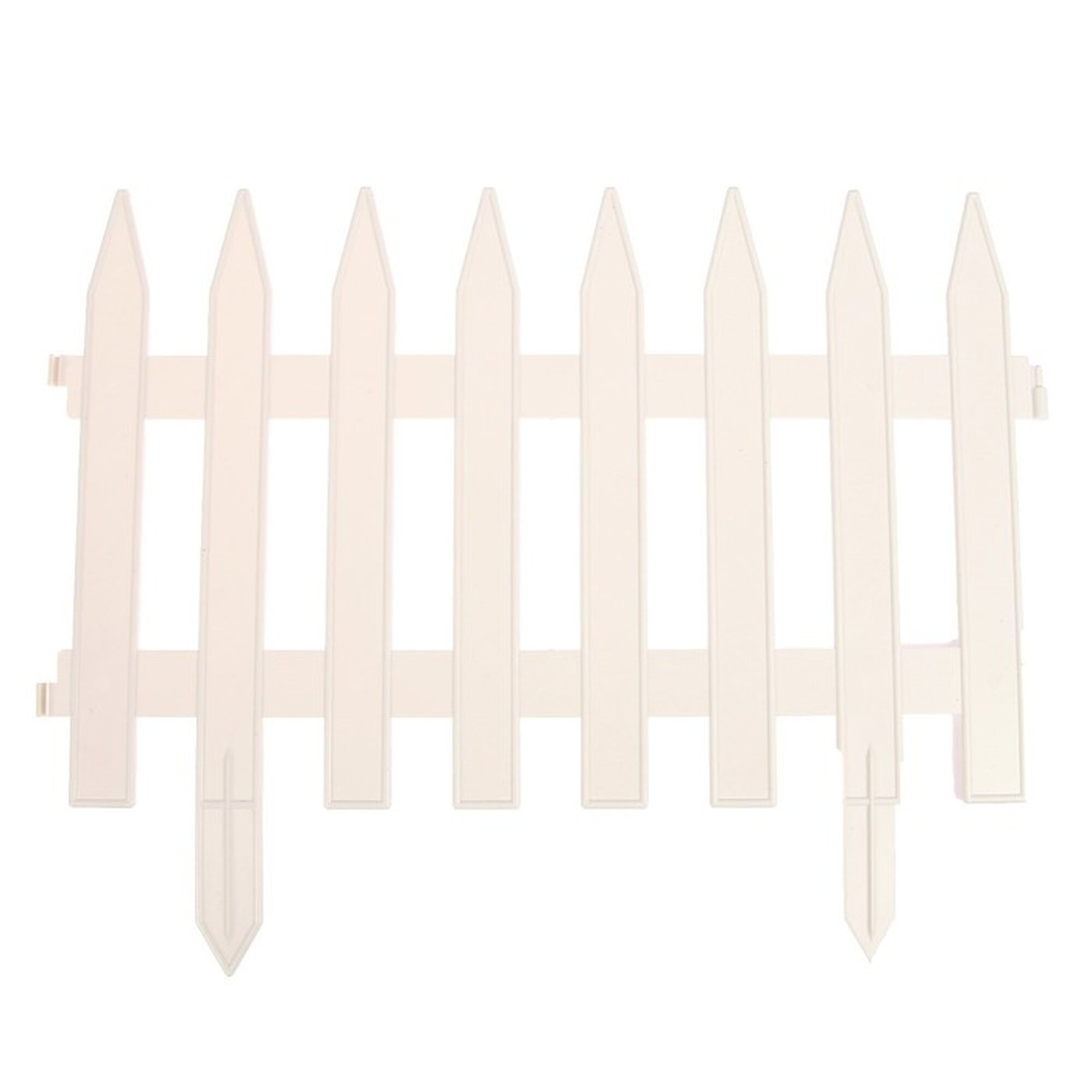 Ограждение декоративное, 35×210 см, 5 секций, пластик, белое, GOTIKA, Greengo