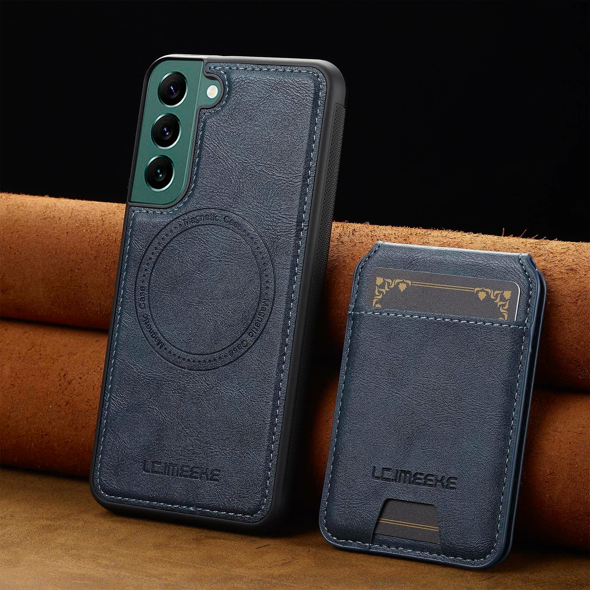 Кожаный чехол для Samsung Galaxy S20 FE (Самсунг Галакси С20 ФЕ, S20FE) со съемным держателем для карт 2 в 1, сильными магнитами, поддержкой беспроводной зарядки, защитой RFID