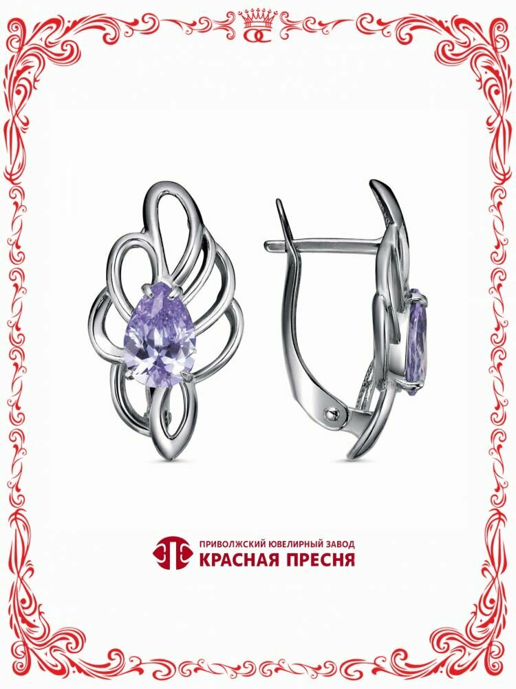 Серьги, фианит