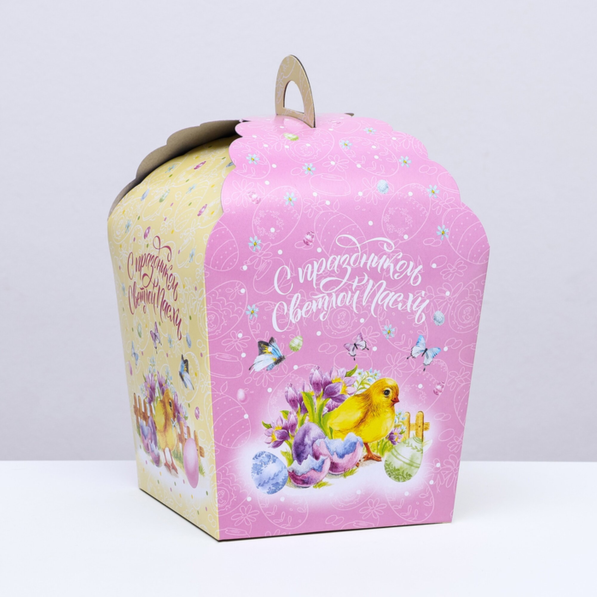 Подарочная коробка Upak Land «Цыпленок», для кондитерских изделий, 17x17x26 см