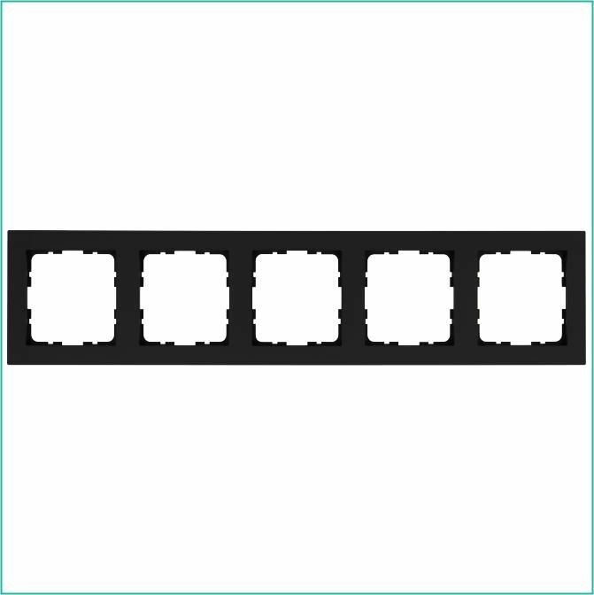 Рамка 5-м G-Classic черн. матов. soft touch Jasmart G1005PB