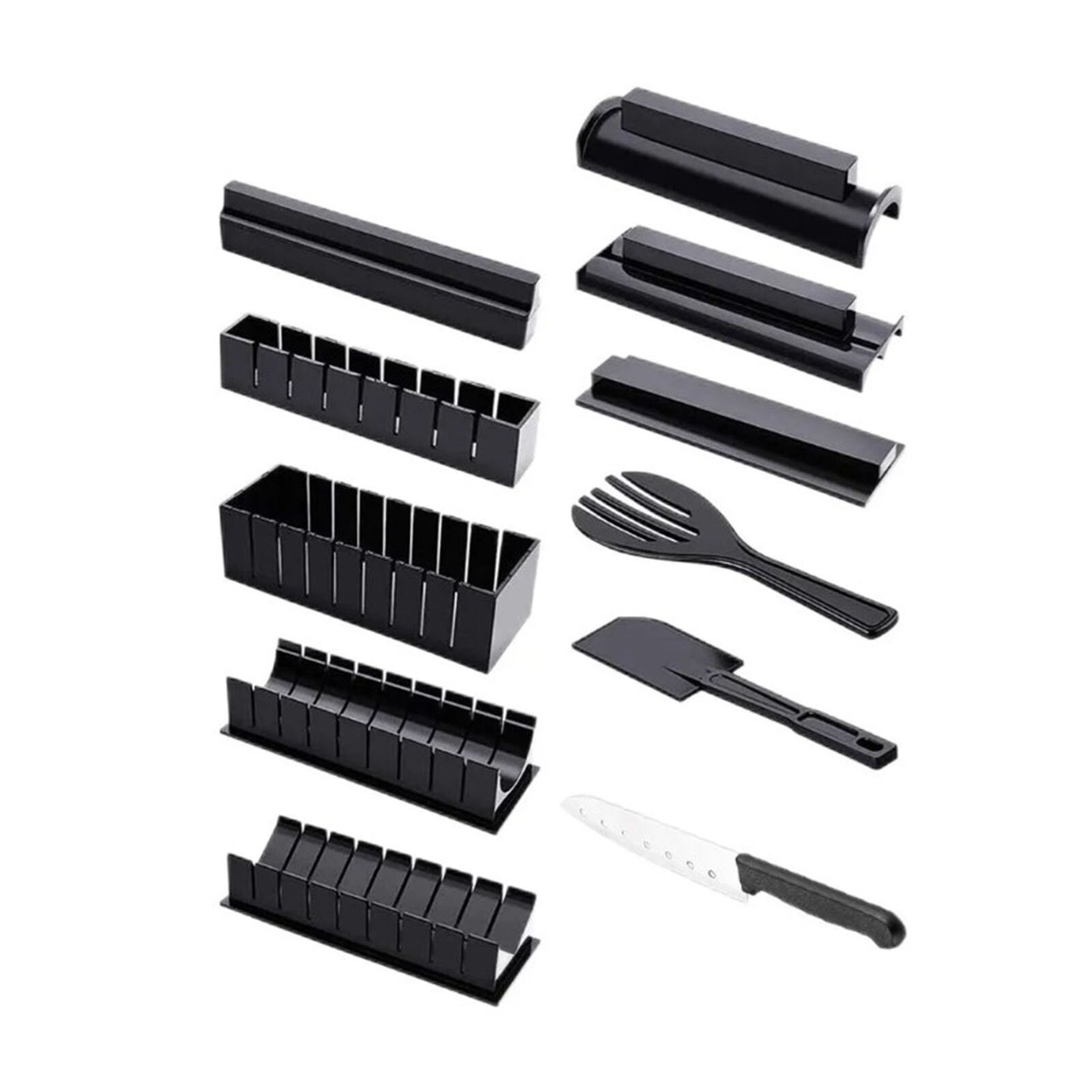 Набор для приготовления суши из 11 предметов, набор для самостоятельного приготовления суши-роллов, 8 формочек для риса с ножом, вилкой и лопаткой для суши дома