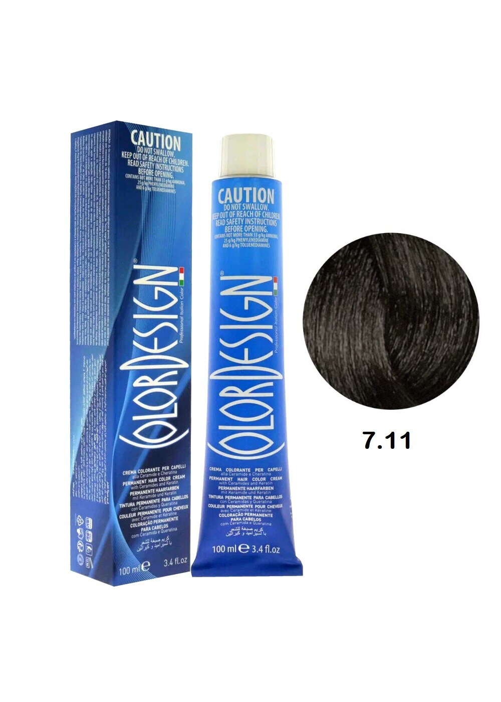 Colordesign Колор Дизайн Стойкая краска для волос 100 мл - Colordesign 7.11