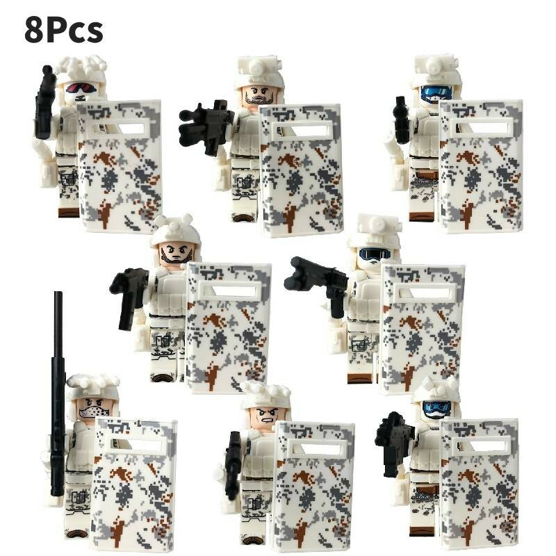 Портативные военные минифигурки полиции «Призрак» набор для строительства, игрушки для детей от 5 лет