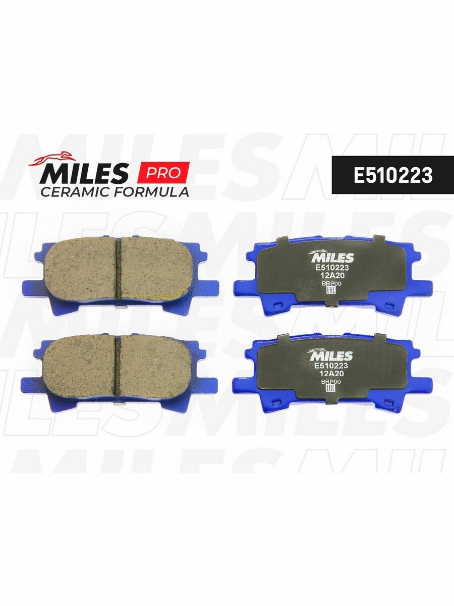 Колодки тормозные дисковые задние MILES E510223 для LEXUS RX, TOYOTA Harrier, Highlander