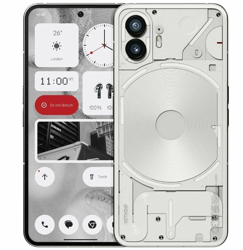 6,7" Смартфон Nothing NOTHING Phone 2 12/512 ГБ (PHONE 2) белый