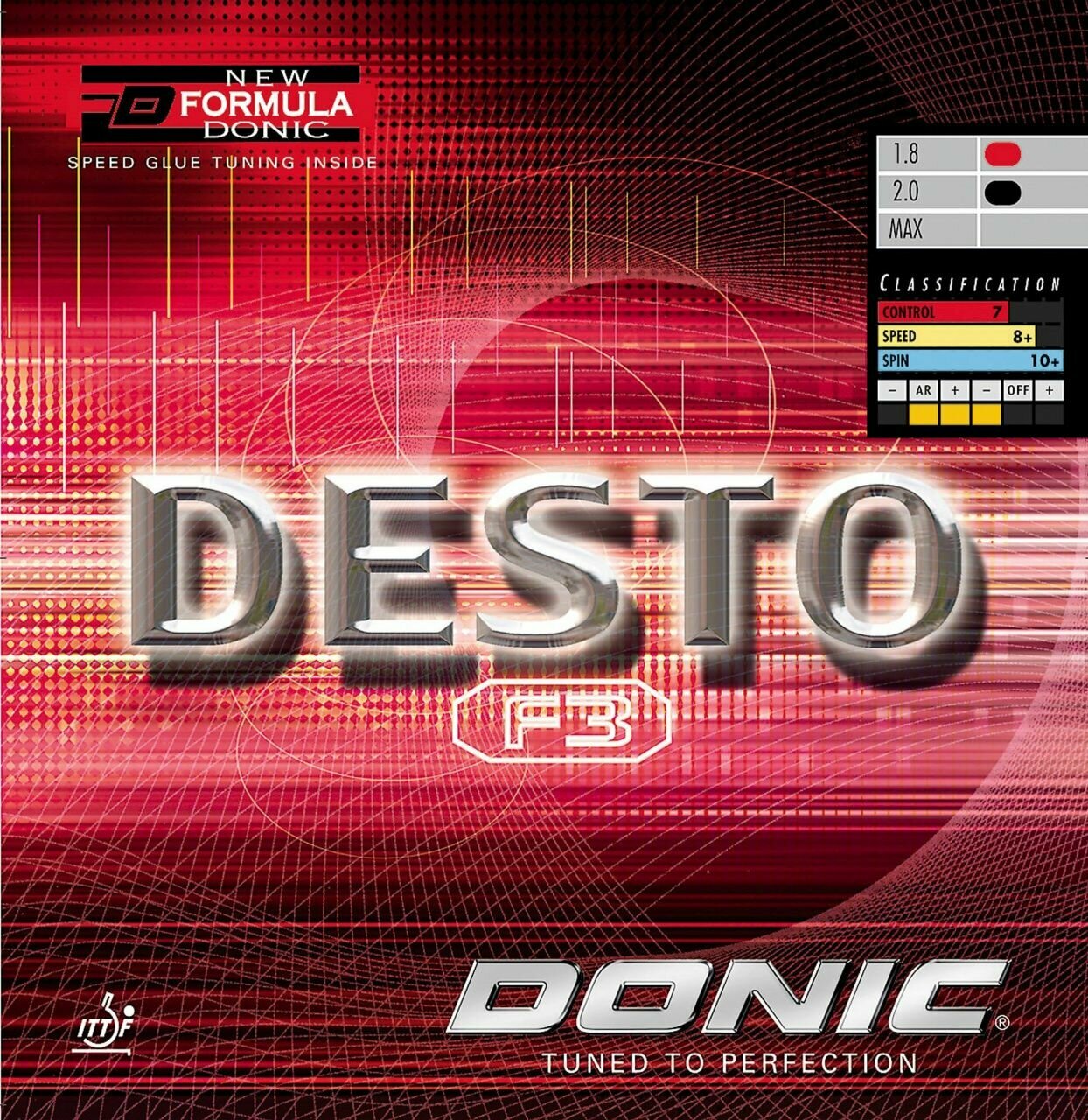 Накладка Donic Desto F3 (толщина MAX, черная)
