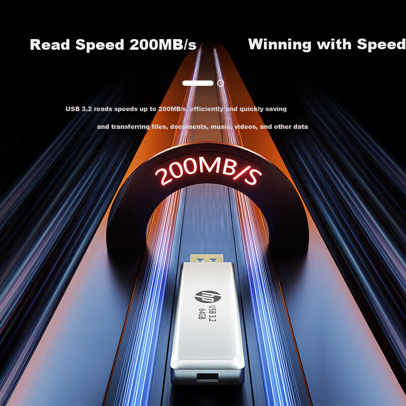 HP 64GB USB3.2 Gen1 Flash Drive 819w Metal USB Drive Scalable High-speed Read and Write Large Capacity Flash Drive Quality Stylish Portable Thumb Drive