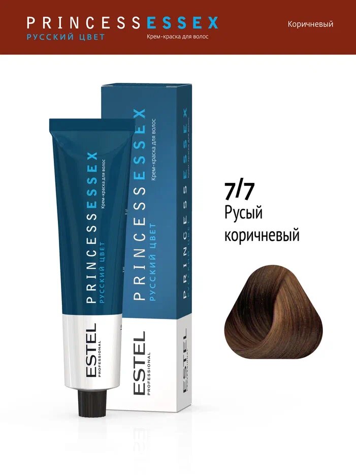 ESTEL Princess Essex крем-краска для волос, 7/7 средне-русый коричневый/кофе с молоком, 60 мл