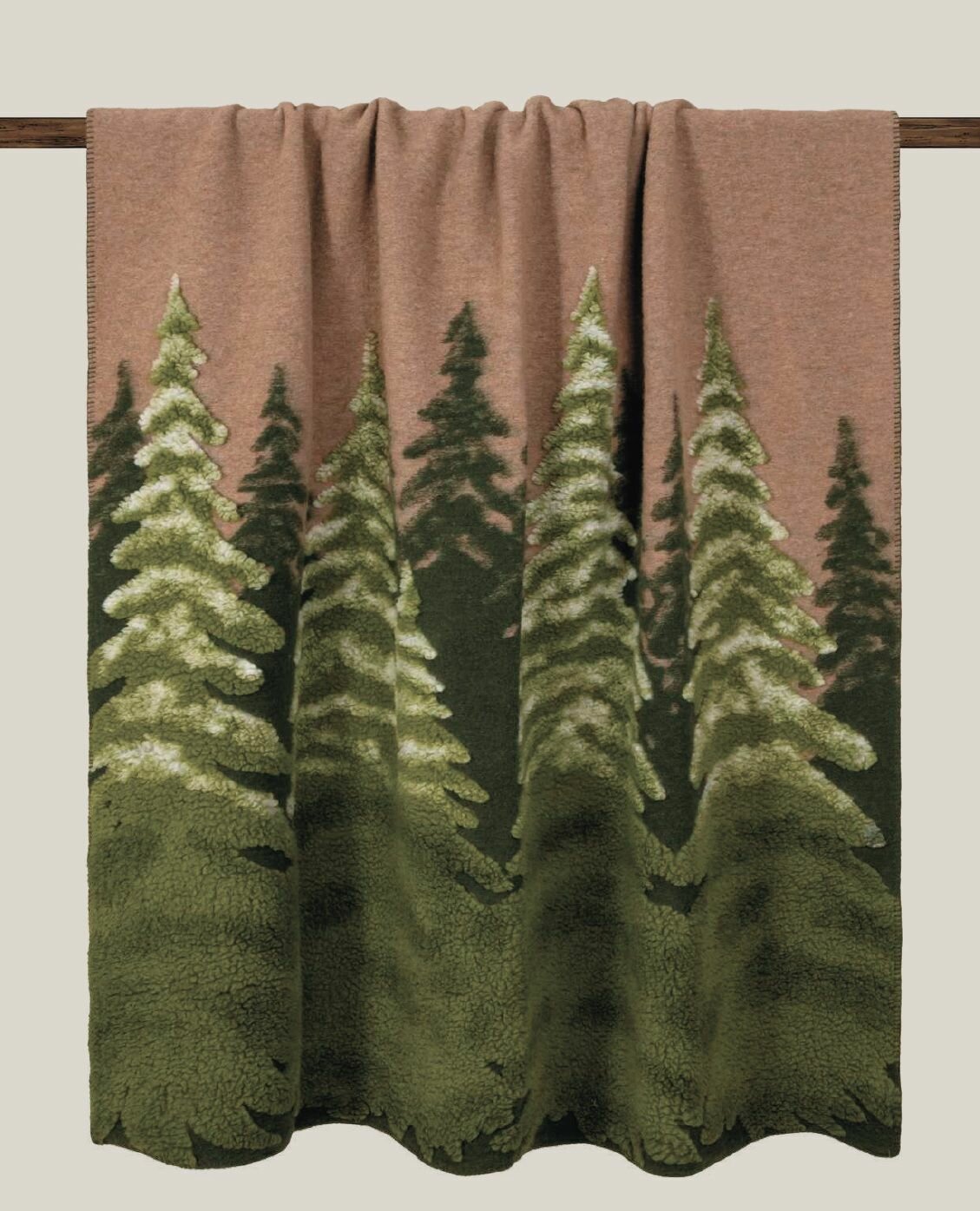 Плед Frati BOSCO VERDE бежево-зеленый 150x190 шерть 55% полиэстер 45%, 1070г