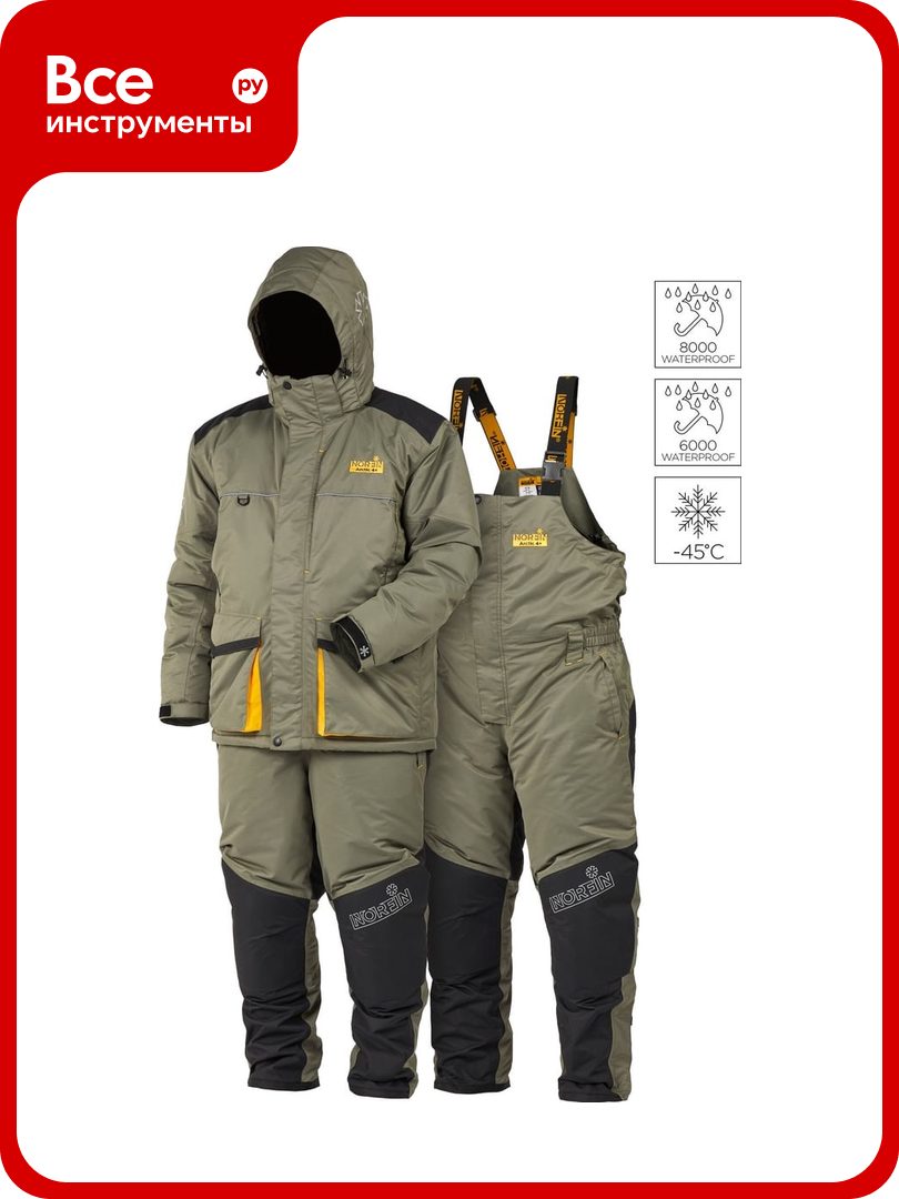 Костюм, NORFIN, зимний NORFIN ARCTIC 4 + 03 размер L 427103-L, 000 г, в области