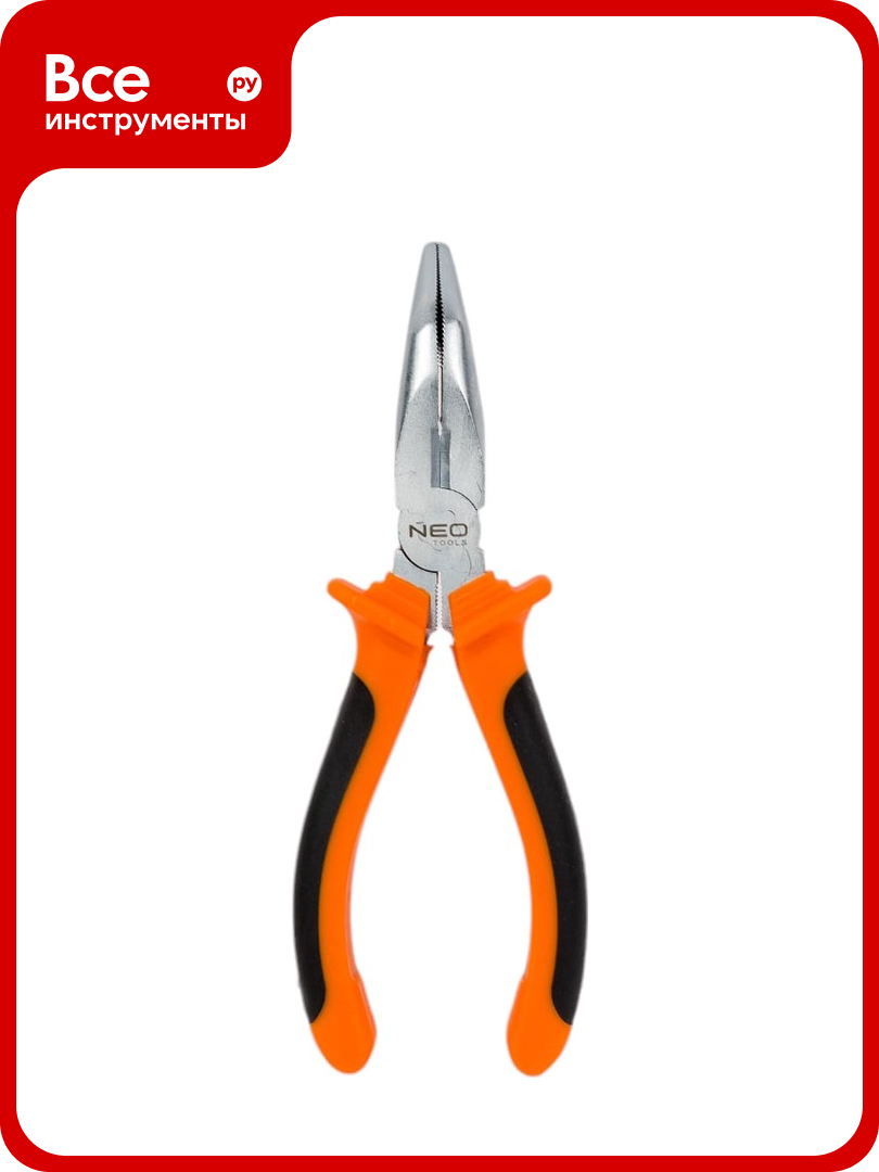 Удлиненные изогнутые плоскогубцы NEO Tools 160