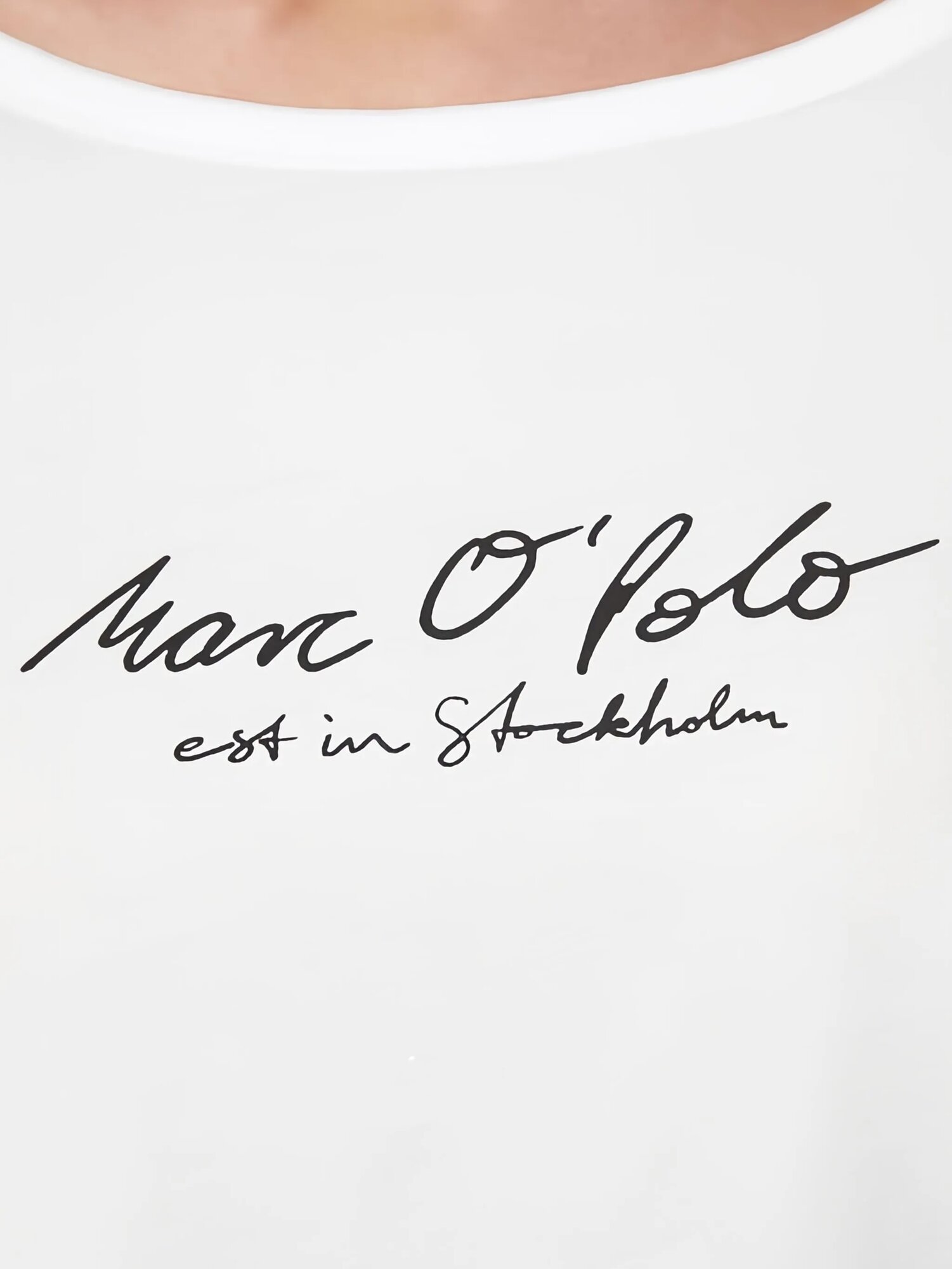Футболка Marc O'Polo, размер 42 EU, бежевый/белый — фото 1