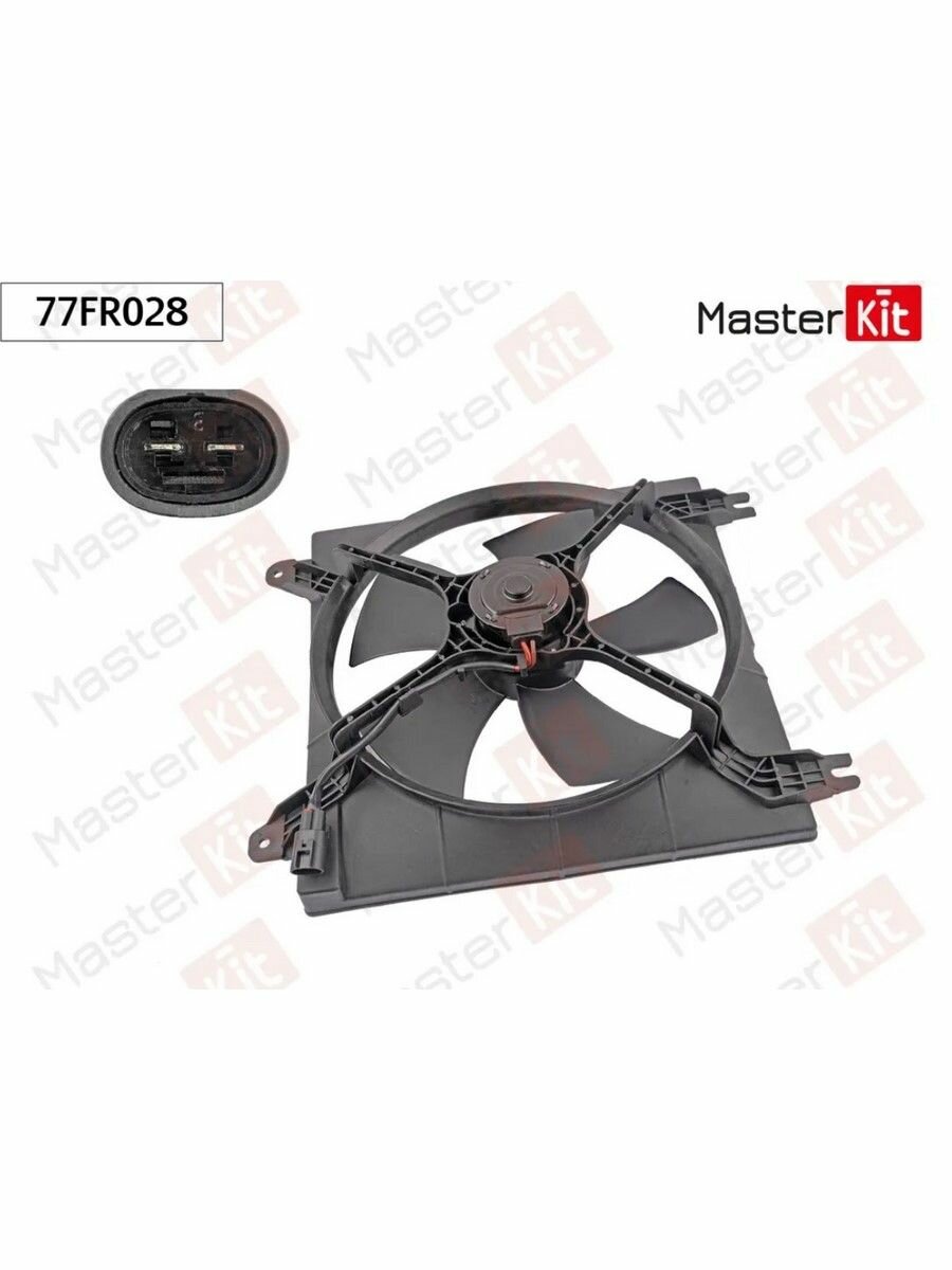 Вентилятор охлаждения радиатора для а/м Chevrolet Nubira, Daewoo Lacetti, MasterKit 77FR028