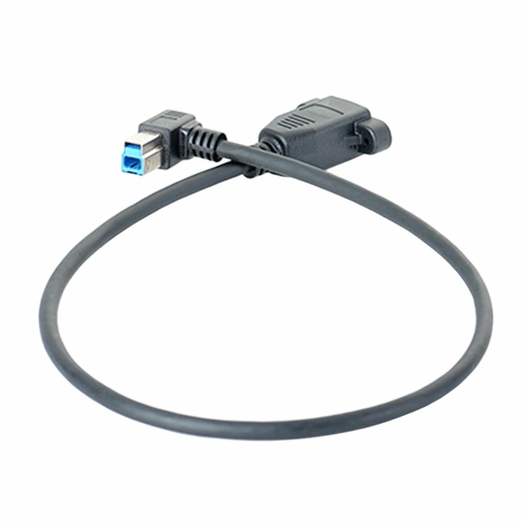 USB3.0 Type B Кабель-удлинитель Male To Female 90-градусный прямой угол с креплением на панель