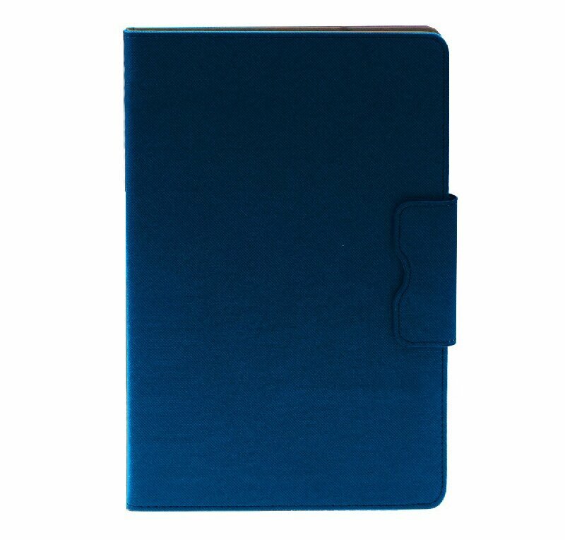 Чехол-обложка MyPads «Eclissi di lusso» для Lenovo Tab P12 (TB370F) из качественной импортной кожи, с мульти-подставкой держателем для руки, в сине.