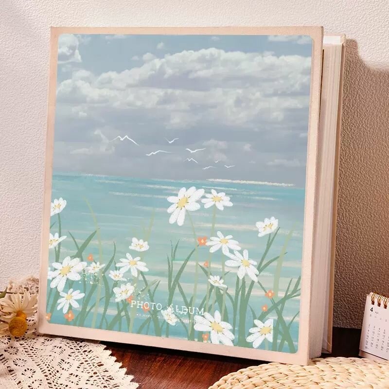 Фотоальбом, 600 фото, альбом семейный / свадебный / детский , бумажные листы с карманами,10х15 см, цветы