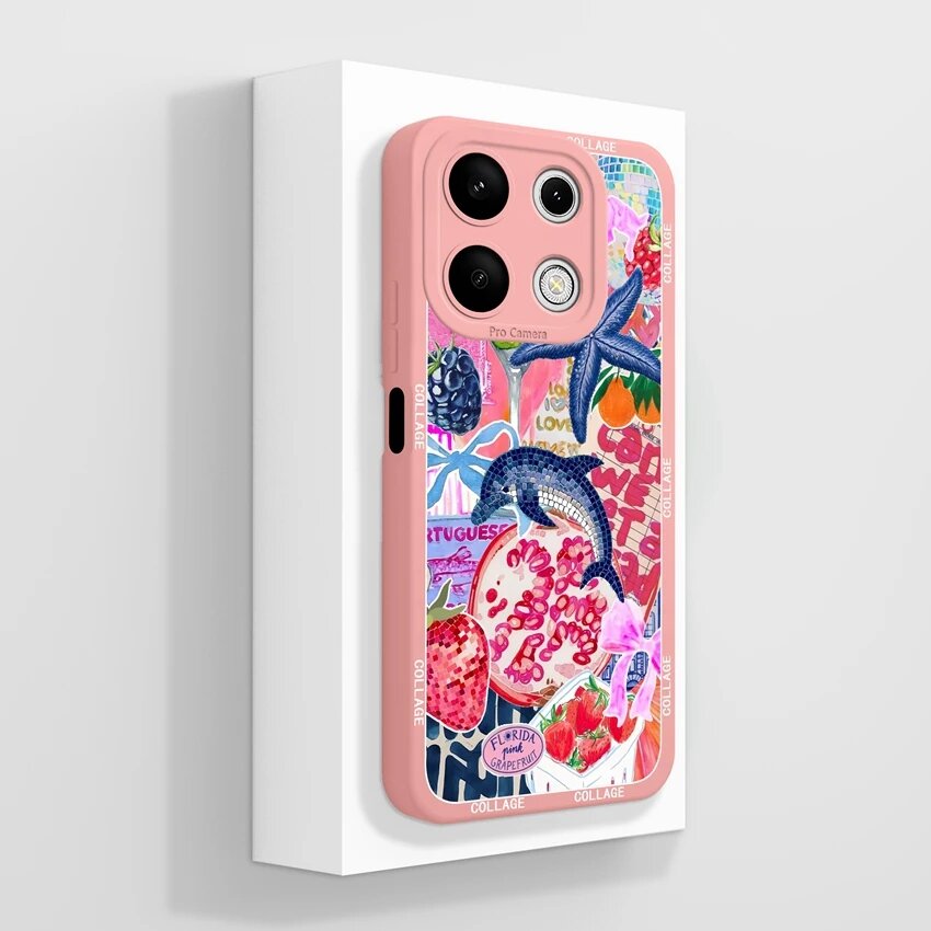 Fundas для Redmi Note 13 Note 13 Pro 4G 5G противоударный Розовый, TYP1261, Redmi Note 13 Pro 4G