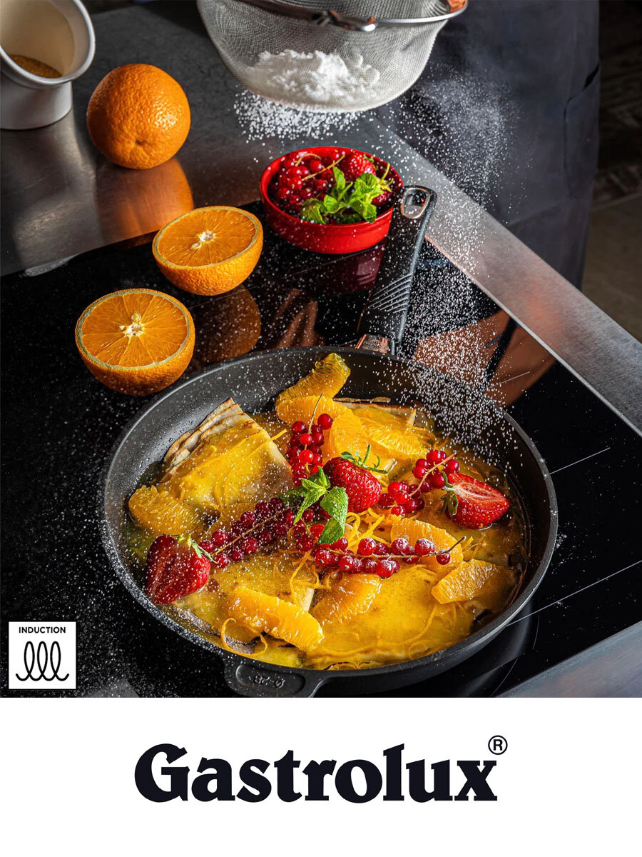 Сковорода Gastrolux индукционная низкая со съемной ручкой 28x4см