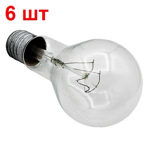 Лампа общего назначения ЛОН-300 6 шт. увеличенный цоколь E40 300Вт