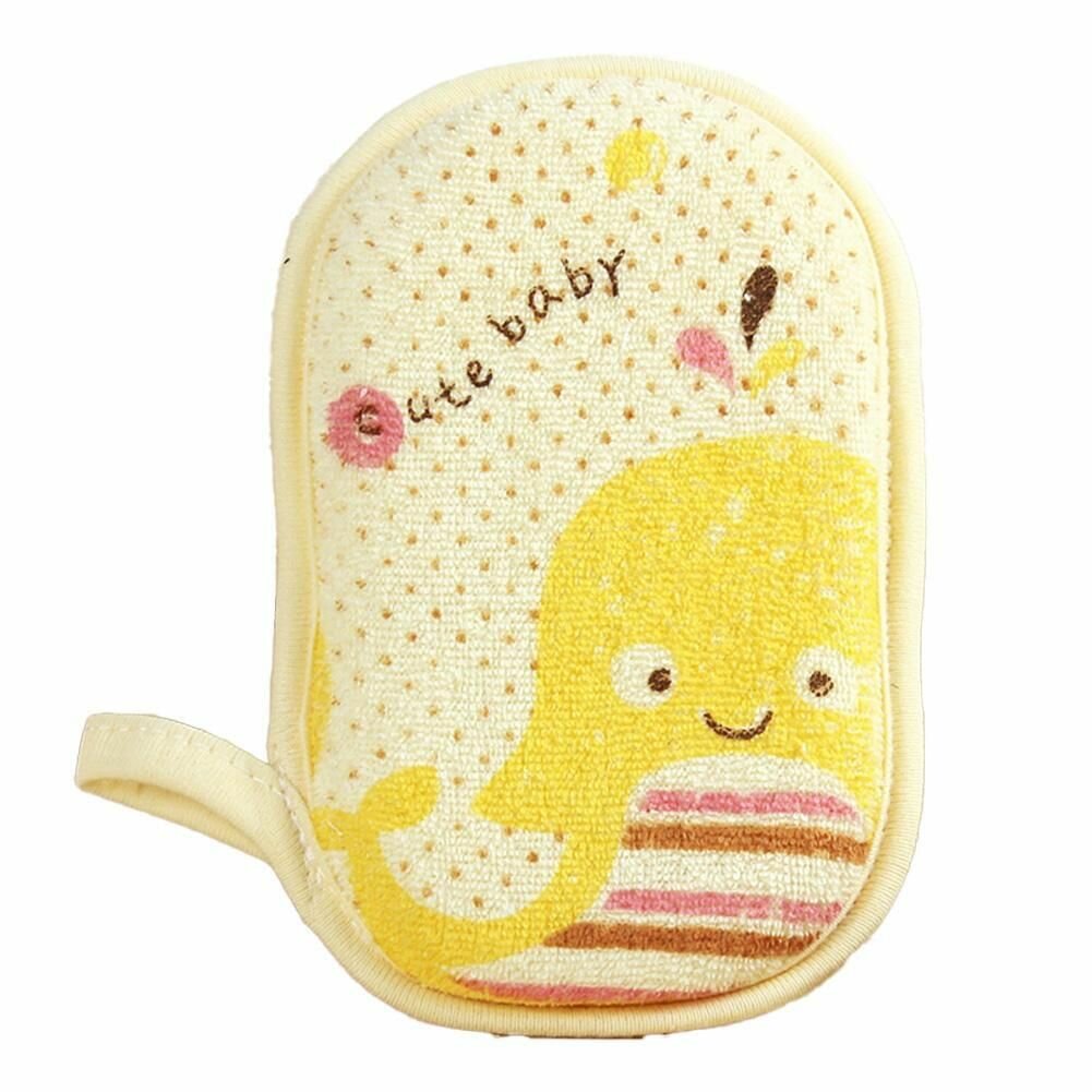 Детская губка для ванны с рисунком из мультфильмов, детская очищающая щетка для тела