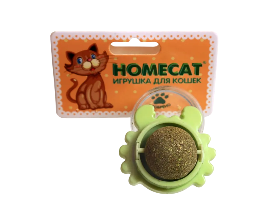 Игрушка Homecat для кошек шарик-лизун кошка, 5 см х 5 см х 4 см