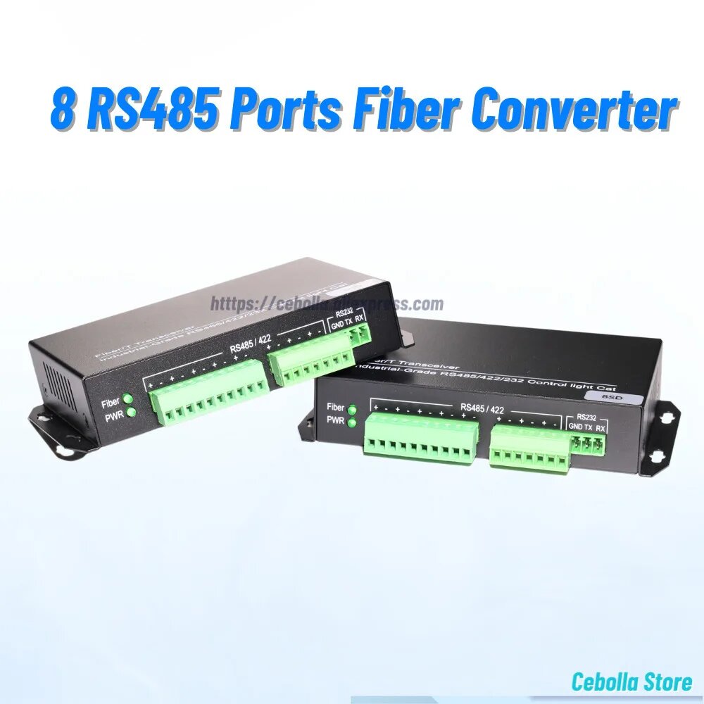 CAILI Оптический медиаконвертер RS485 8-канальный US plug