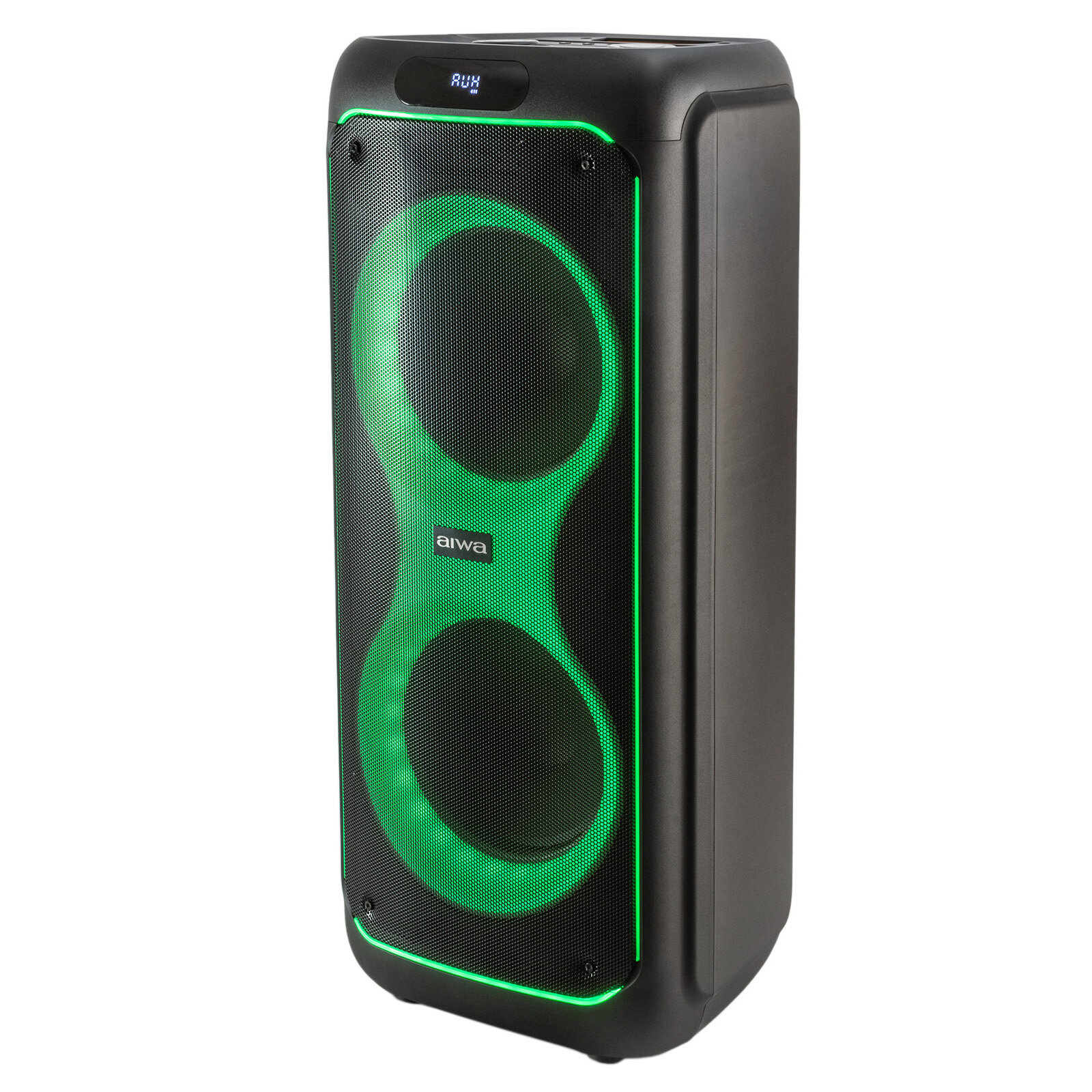 Аудиосистема AIWA CAS-910 черный, подсветка, дисплей, микрофон, Bluetooth