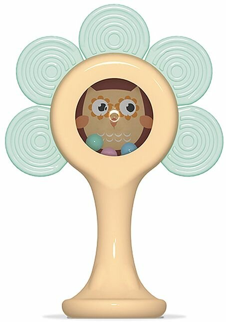 Погремушка - прорезыватель "Лесной домик" для зубов, первая развивающая игрушка для малышей, детская шумелка, грызунок для младенцев, от 3 месяцев