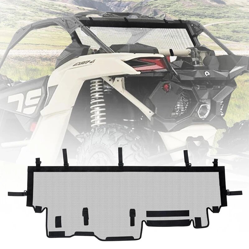 Заднее Мягкое Ветровое Стекло Для Can-Am Maverick X3 Max R RR 2/4 Door 4x4 XRS XDS Turbo DPS 2017-2024 С УФ-стойкой Полиэстер.