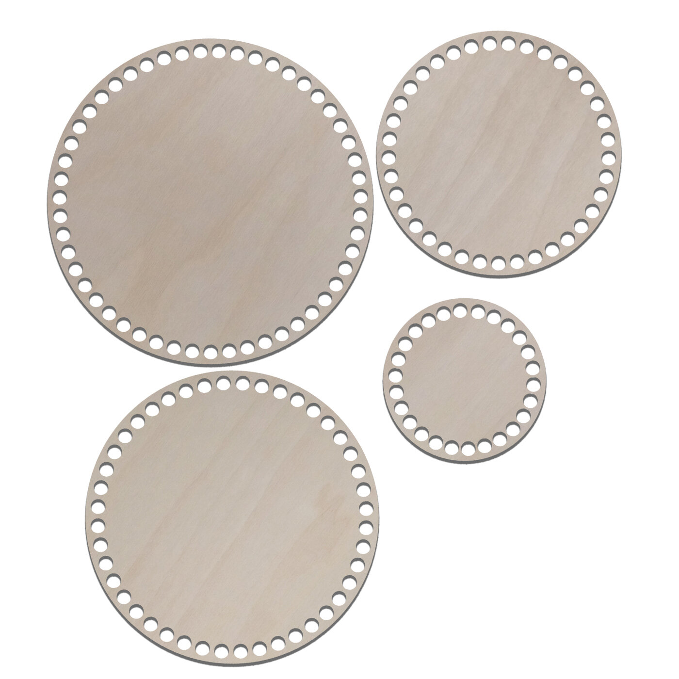 Комплект донышек для вязания Круги 10 см + 15 см + 18 см + 20 см (мегасупер)