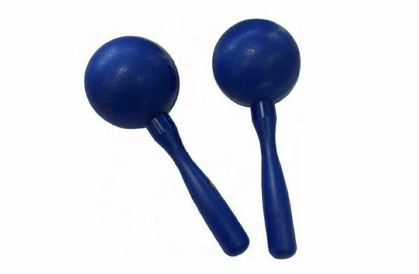 BRAHNER M21-1 BL Маракасы (тип шейкера), 2шт, пластиковые, 18.5 см, цвет синий