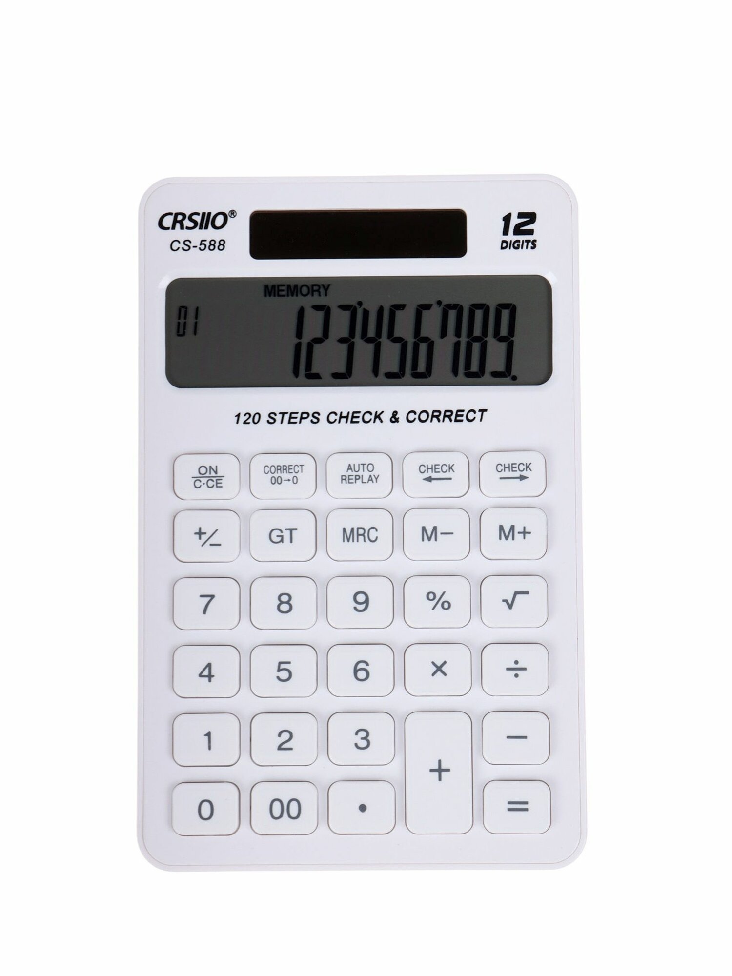 Калькулятор настольный 12-разрядный CS-588 корпус белый